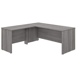 bush business furniture studio c l shaped desk with return, 72w x 30d, platinum gray