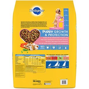 Pedigree Puppy Growth & Protection Dry Dog Food Chicken & Vegetable Flavor, 28 Lb. Bag (Discontinued By Manufacturer)