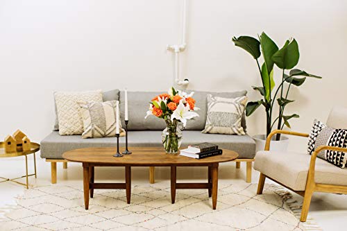 Benchmark Bouquets Orange Roses and White Oriental Lilies, With Vase (Fresh Cut Flowers)