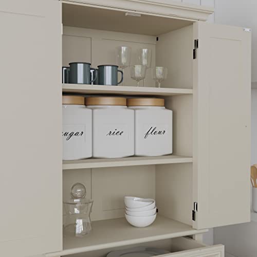 homestyles Dover 71.5 Inches High by 30 Inches Wide with Drawer and Adjustable Shelves White.