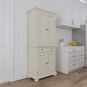 homestyles Dover 71.5 Inches High by 30 Inches Wide with Drawer and Adjustable Shelves White.