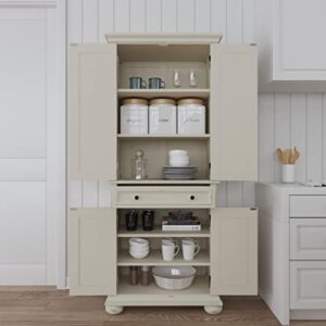 homestyles Dover 71.5 Inches High by 30 Inches Wide with Drawer and Adjustable Shelves White.