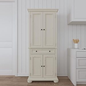 homestyles Dover 71.5 Inches High by 30 Inches Wide with Drawer and Adjustable Shelves White.