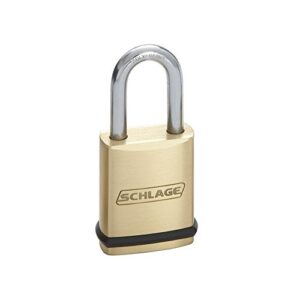 schlage lock company ks23d2300 padlock, 1-1/2″ x 5/16″, brass