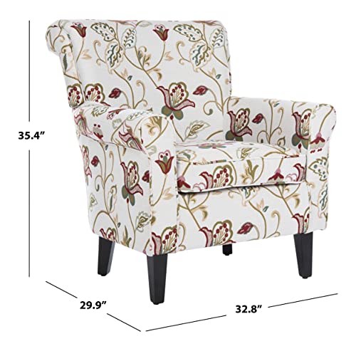 Safavieh Mercer Collection Margaret Ivory Floral Cotton Club Chair