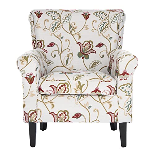 Safavieh Mercer Collection Margaret Ivory Floral Cotton Club Chair