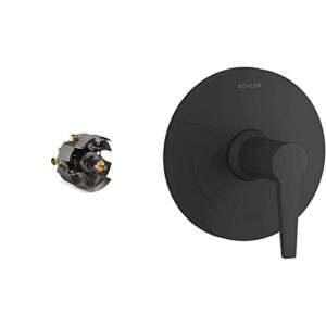 kohler k-8304-k-na rite-temp pressure-balancing valve body and cartridge kit & kohler k-ts74042-4-bl rite-temp valve trim, matte black