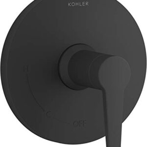 KOHLER K-8304-K-NA Rite-Temp Pressure-balancing valve body and cartridge kit & KOHLER K-TS74042-4-BL Rite-Temp Valve Trim, Matte Black