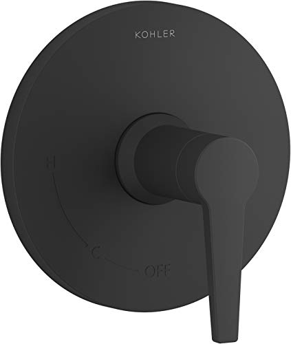 KOHLER K-8304-K-NA Rite-Temp Pressure-balancing valve body and cartridge kit & KOHLER K-TS74042-4-BL Rite-Temp Valve Trim, Matte Black