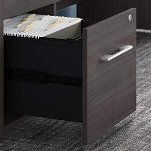 Bush Business Furniture Office 500 L Shaped Executive Desk with Drawers, 72W, Storm Gray