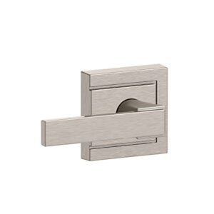 schlage f10 nbk 619 uld northbrook door lever with upland trim, hall & closet passage lock, satin nickel