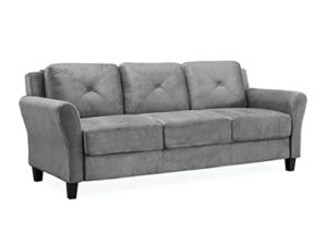 lifestyle solutions harrington sofa in grey, dark grey