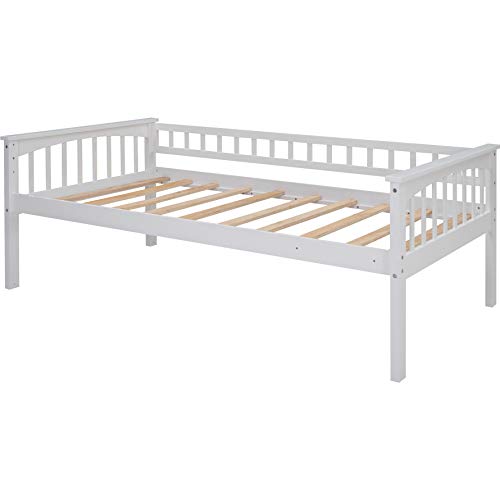 Harper & Bright Designs Bunk Beds Twin Over Twin, Twin Bunk Bed with Sotrage Drawers , Wooden Bunk Bed with Safety Rail Ladder,Can be Convertible to 2 Beds,White