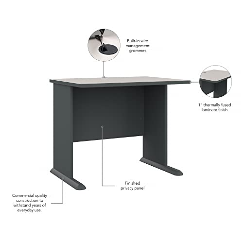 Bush Business Furniture Series A 36W Desk in Slate and White Spectrum