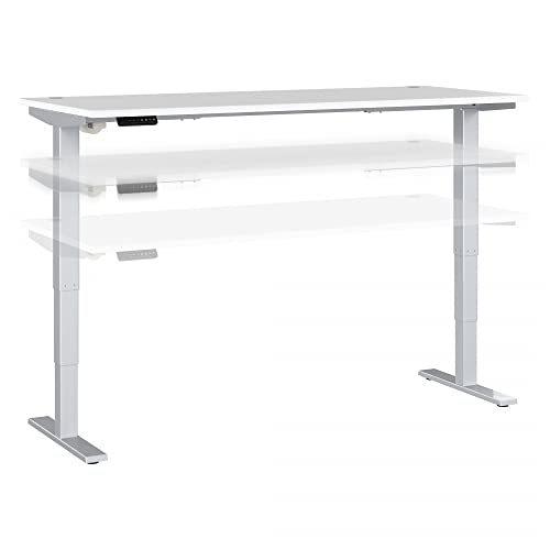 Bush Business Furniture Move 40 Series Electric Height Adjustable Standing Desk, 72W x 30D, White