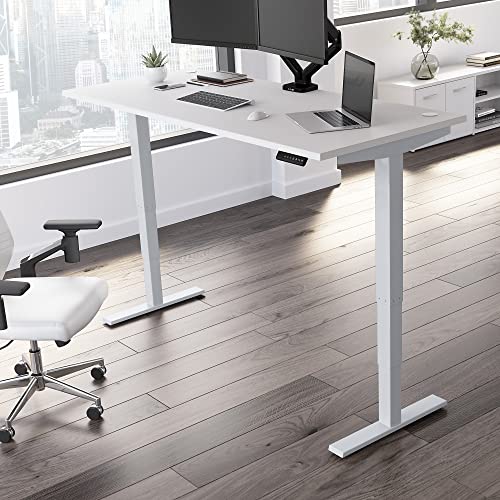 Bush Business Furniture Move 40 Series Electric Height Adjustable Standing Desk, 72W x 30D, White