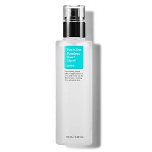 cosrx two in one poreless power liquid, 100ml / 3.38 fl.oz | tightening pores | korean skin care, animal testing free, paraben free