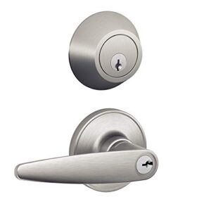 schlage jc60 v dov 630 single cylinder keyed entry lock deadbolt, stainless steel