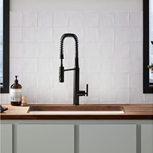 Kohler 24982-BL Purist Pull Down Kitchen Faucet, Kitchen Sink Faucet with Pull Down Sprayer in Matte Black