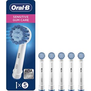 oral-b sensitive gum care electric toothbrush replacement brush heads, 5 count