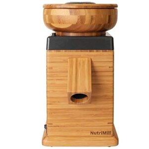 nutrimill harvest stone grain mill, 450 watt – black