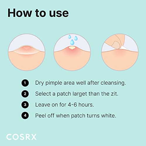 COSRX Acne Pimple Patch Absorbing Hydrocolloid Original 3 Size Patches for Blemishes and Zits Cover, Spot Stickers for Face and Body, Not Tested on Animals, No Toxic Ingredients (120 Count (Pack of 5))