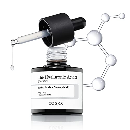 COSRX Pure Sodium Hyaluronic Acid 3% Serum, Hydration & Moisture Boosting Facial Serum for Fine Lines & Wrinkles, Plump & Repair Dry Skin, 0.67 fl.oz/20 ml, Not Tested on Animals, No Artificial Fragrance, Korean Skincare