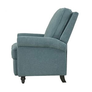 Domesis Chester Hill - Chenille Push Back Recliner Chair, Blue