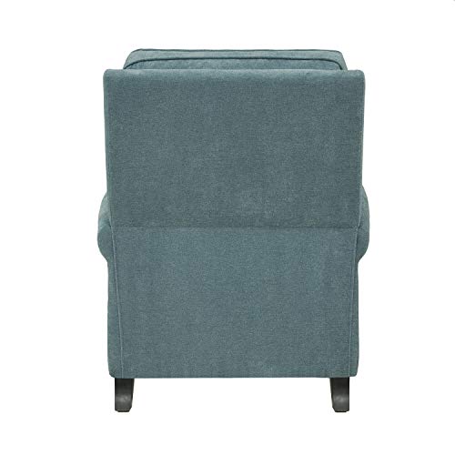 Domesis Chester Hill - Chenille Push Back Recliner Chair, Blue