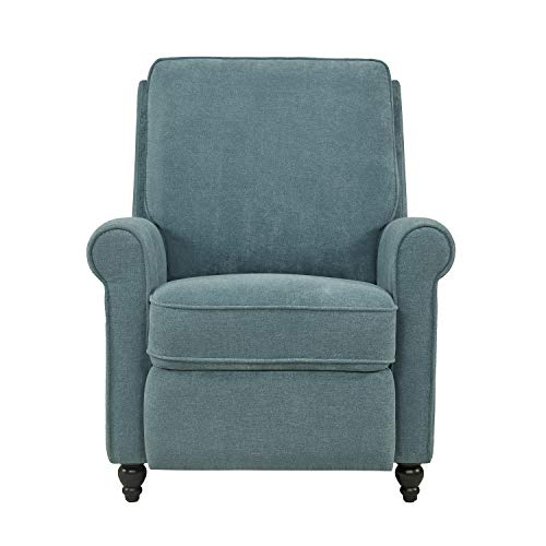 Domesis Chester Hill - Chenille Push Back Recliner Chair, Blue