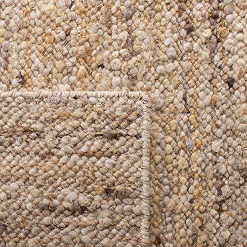 SAFAVIEH Natura Collection 8' x 10' Beige NAT263B Handmade Wool Area Rug