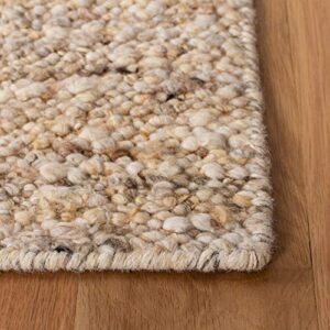 SAFAVIEH Natura Collection 8' x 10' Beige NAT263B Handmade Wool Area Rug