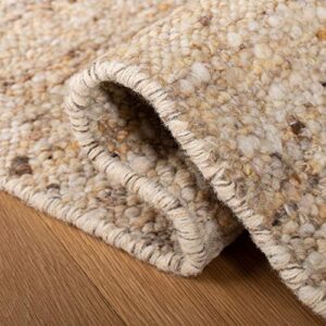 SAFAVIEH Natura Collection 8' x 10' Beige NAT263B Handmade Wool Area Rug