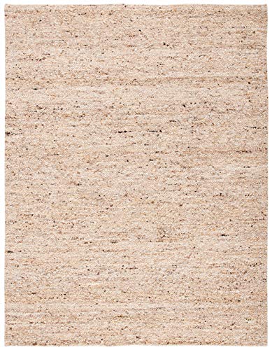 SAFAVIEH Natura Collection 8' x 10' Beige NAT263B Handmade Wool Area Rug