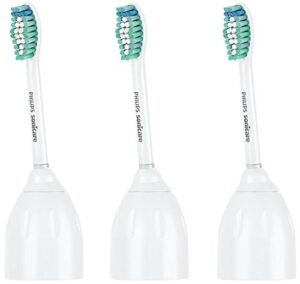 philips sonicare genuine e-series replacement toothbrush heads, 3 brush heads, white, hx7023/30