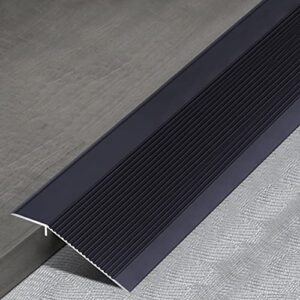 floor transition strip door kitchen bedroom, doorways transition strips for laminate flooring, 10cm wide aluminum thresholds reducer, sliding doors/barn door edge trim for carpet to tile ( size : leng