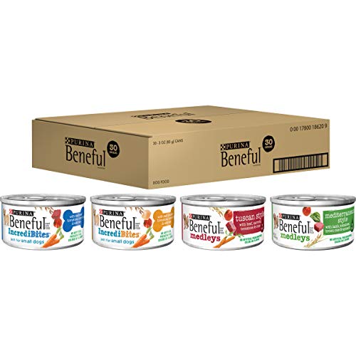 Beneful Purina Wet Dog Food Variety Pack, Incredibites & Medleys - (30) 3 oz. Cans