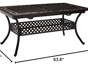 Christopher Knight Home Outdoor Expandable Patio Dining Table, 64"-81", Cast Aluminum, Shiny Copper