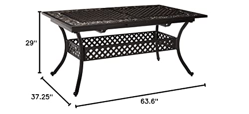 Christopher Knight Home Outdoor Expandable Patio Dining Table, 64"-81", Cast Aluminum, Shiny Copper