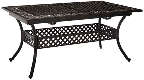 Christopher Knight Home Outdoor Expandable Patio Dining Table, 64"-81", Cast Aluminum, Shiny Copper