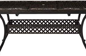 Christopher Knight Home Outdoor Expandable Patio Dining Table, 64"-81", Cast Aluminum, Shiny Copper