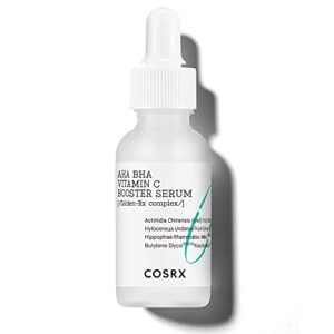 cosrx aha bha vitamin c booster serum 1.01 fl. oz 30 ml, face serum, brighten, anti aging, plumping skin, natural, fruit