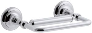 kohler k-72573-cp artifacts pivoting toilet tissue holder, polished chrome