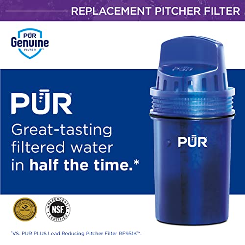 PUR Water Pitcher Replacement Filter (Pack of 2), Blue – Compatible with all PUR Pitcher and Dispenser Filtration Systems, PPF900Z