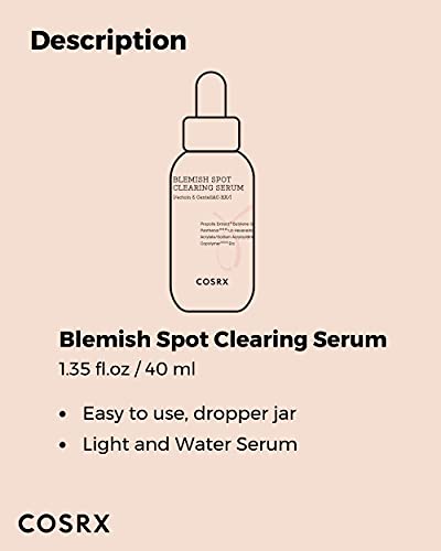 COSRX AC Collection Blemish Spot Clearing Serum, 40ml / 1.35 fl.oz | Centella, Niacinamide, EGF Serum | Animal Testing Free, Paraben Free