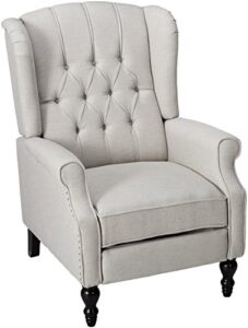 christopher knight home walter fabric recliner, light grey