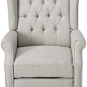 Christopher Knight Home Walter Fabric Recliner, Light Grey