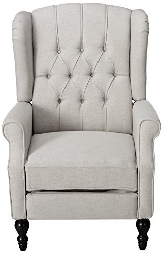 Christopher Knight Home Walter Fabric Recliner, Light Grey