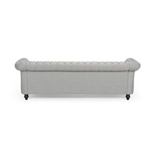 Christopher Knight Home Norma Sofas, Cloud Gray, Dark Brown