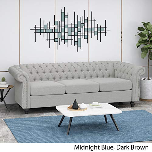 Christopher Knight Home Norma Sofas, Cloud Gray, Dark Brown